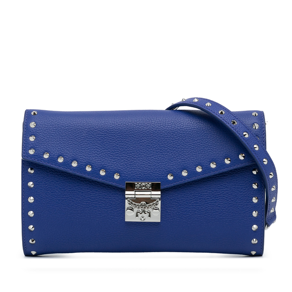 MCM | Bags | Preloved Mcm Studded Leather Patricia Wallet On Chain ...